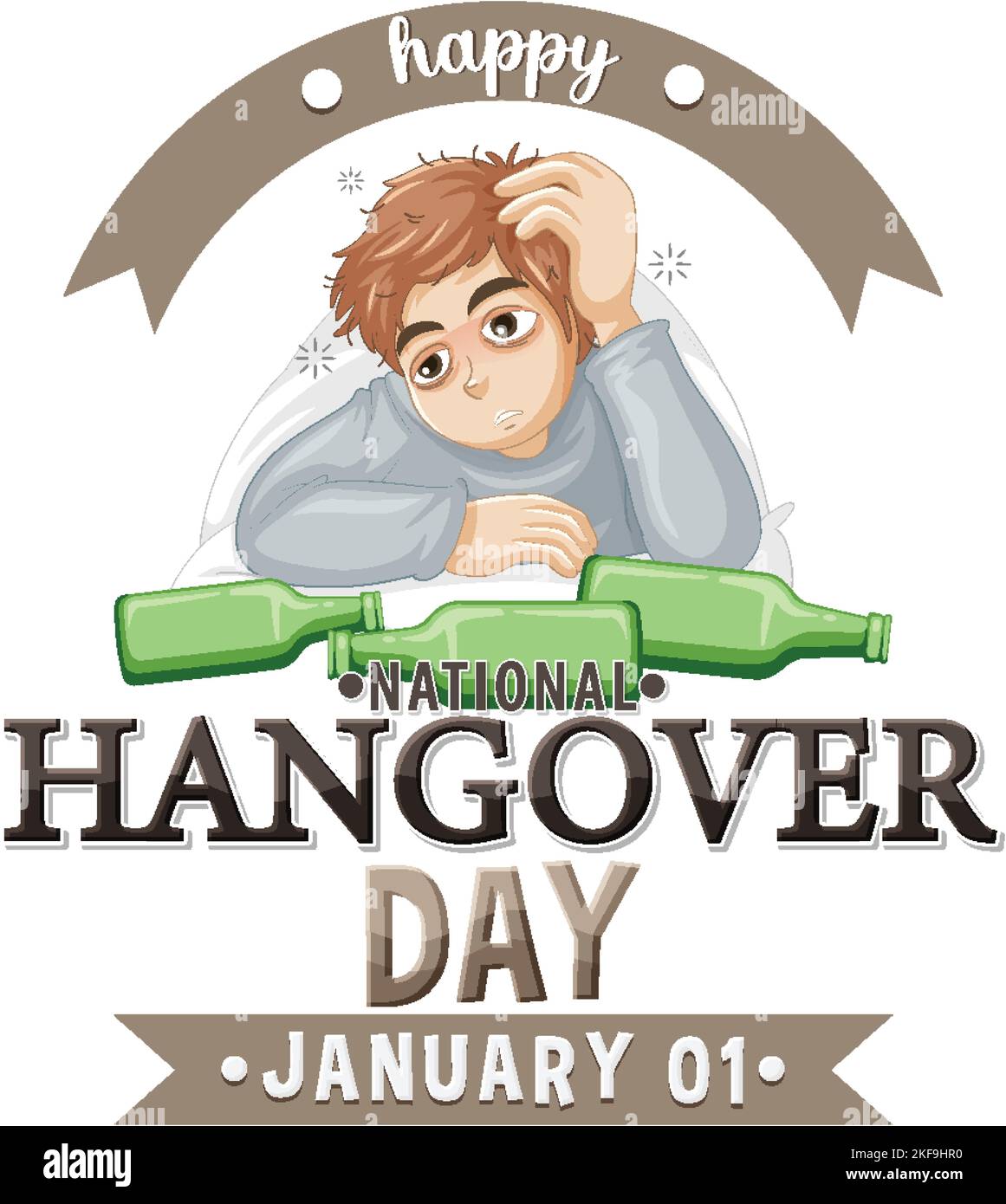Happy National Hangover Day illustration Stock Vector Image & Art - Alamy