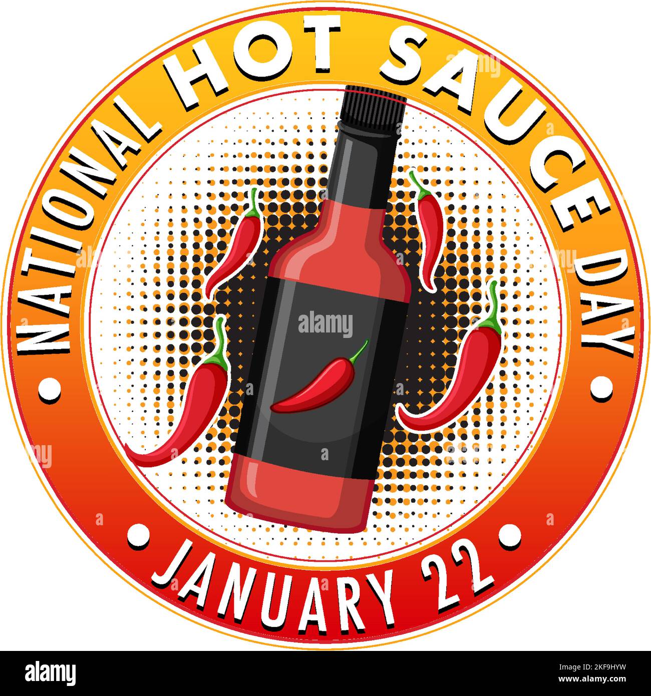 National Hot Sauce Day Banner Design illustration Stock Vector Image ...