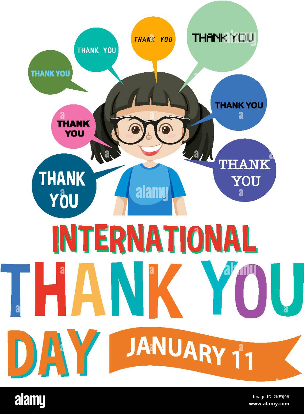 International Thank You Day Banner Design illustration Stock Vector ...