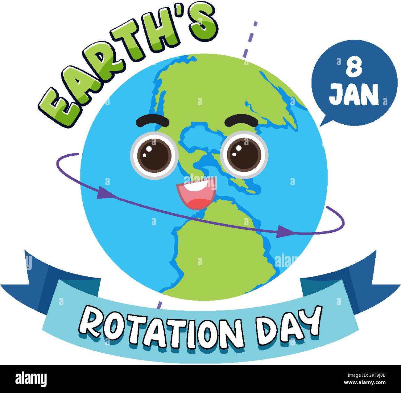 Cartoon earth sun rotation Cut Out Stock Images & Pictures - Alamy