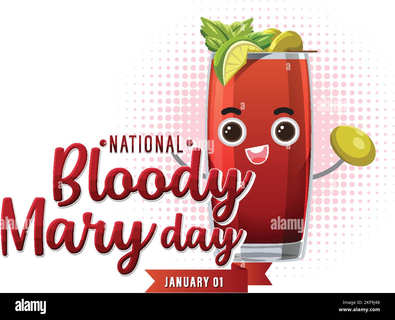 Happy national bloody mary day icon illustration Stock Vector Image ...