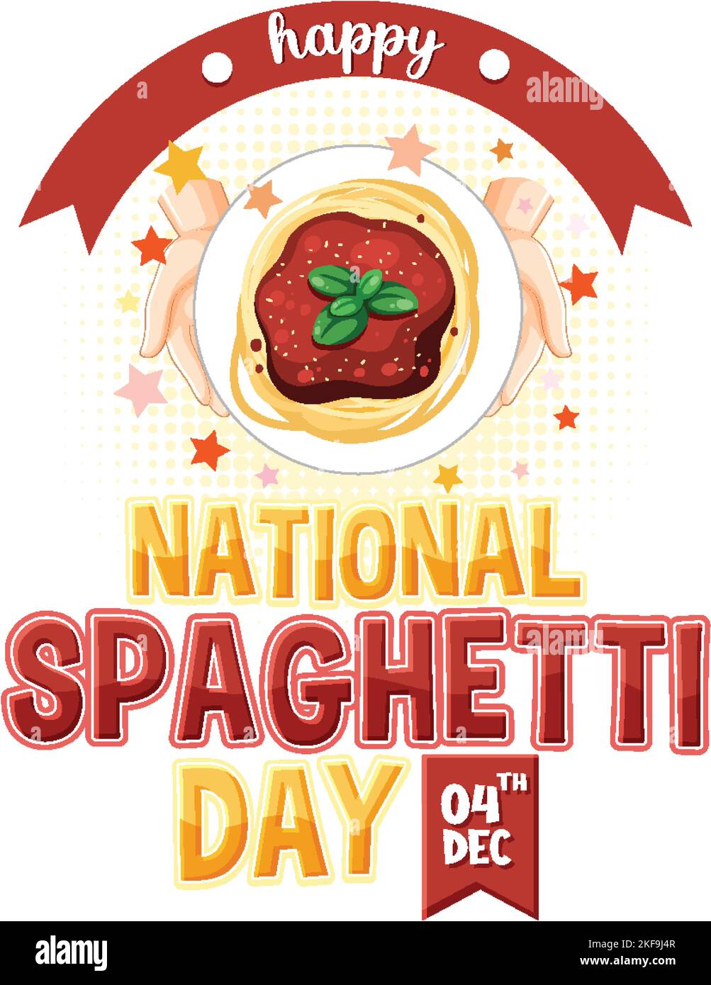 National Spaghetti Day Banner Design illustration Stock Vector Image ...