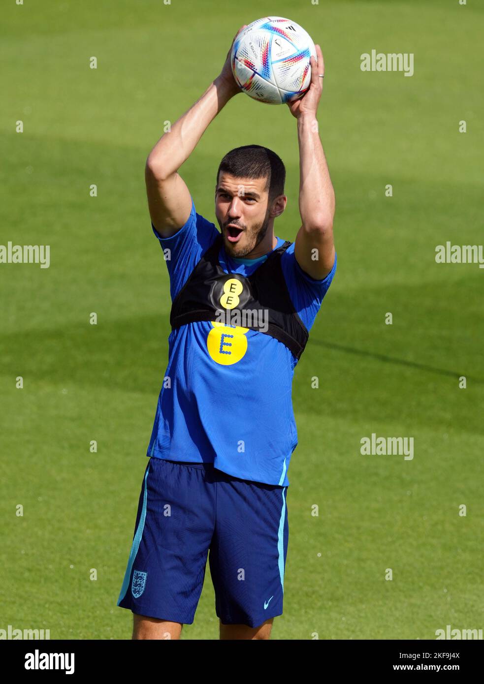 England's Conor Coady during a training session at the Al Wakrah Sports ...