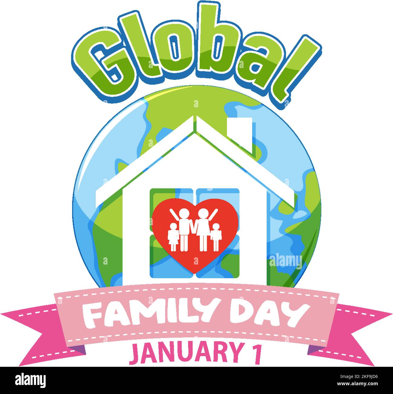 Global Family Day banner design illustration Stock Vector Image & Art ...