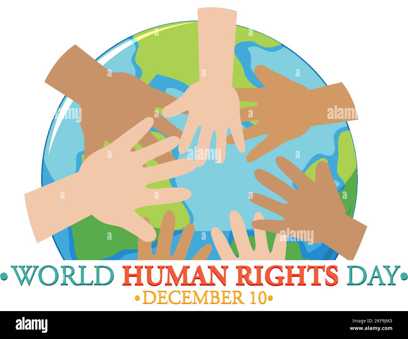 World Human Rights Day Poster Design illustration Stock Vector Image ...
