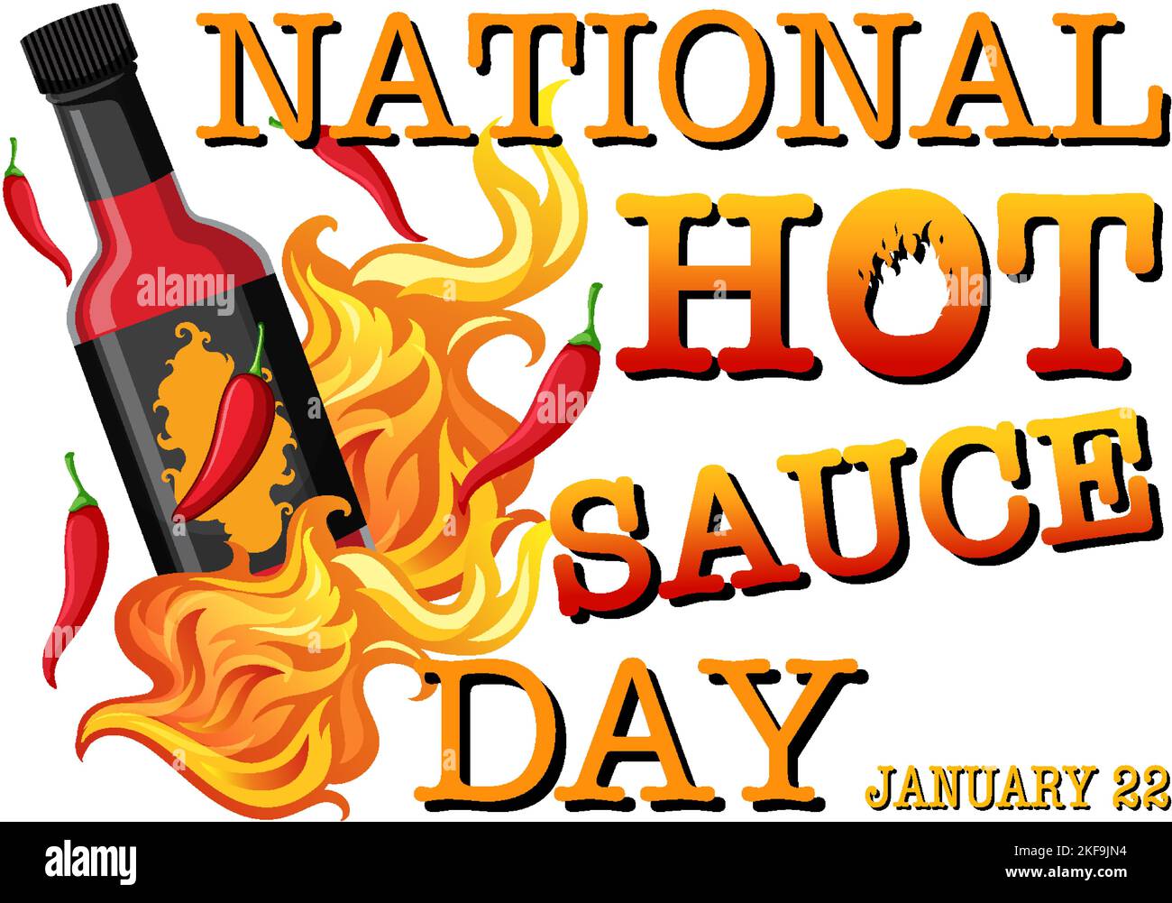 National Hot Sauce Day Banner Design illustration Stock Vector Image ...