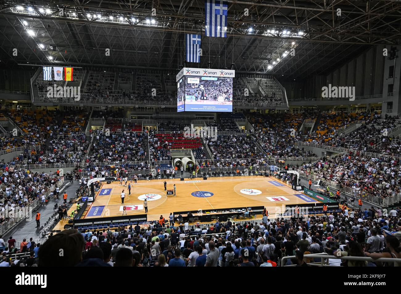 Oaka stadium in Athens, Greece, before a Greek National team game Stock ...