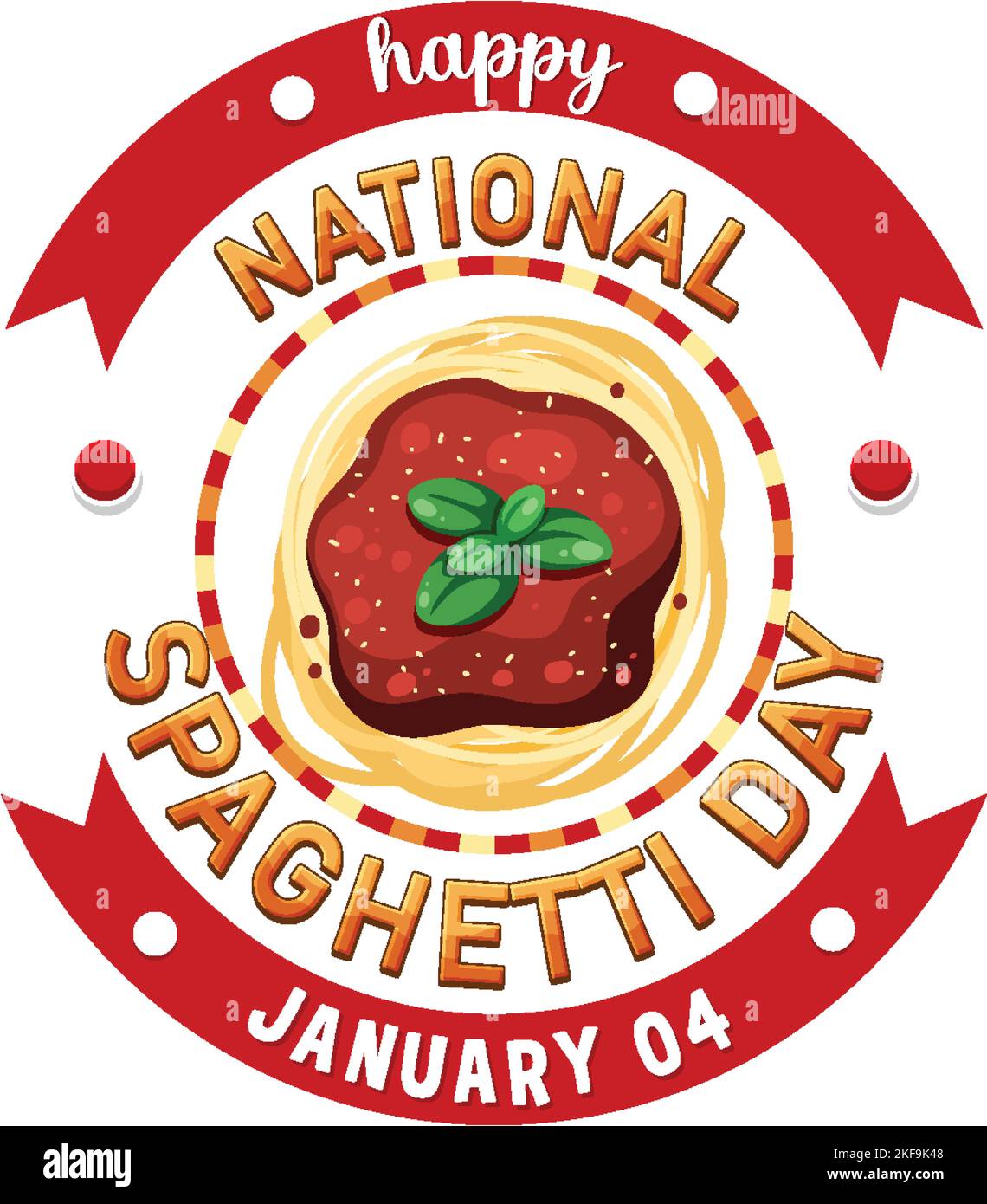 National Spaghetti Day Banner Design illustration Stock Vector Image ...