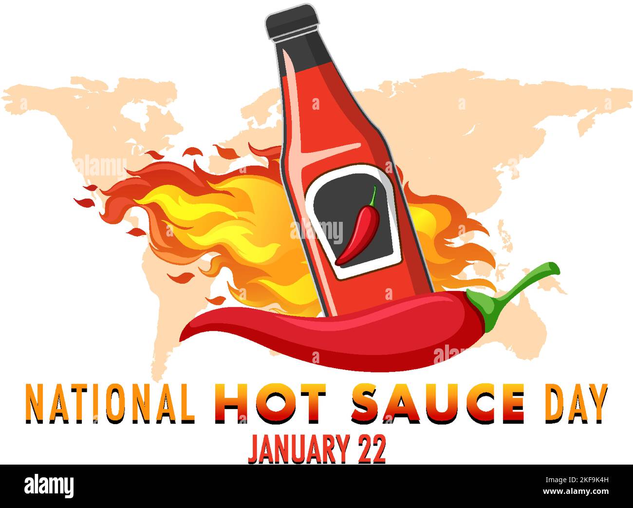 National Hot Sauce Day Banner Design illustration Stock Vector Image ...