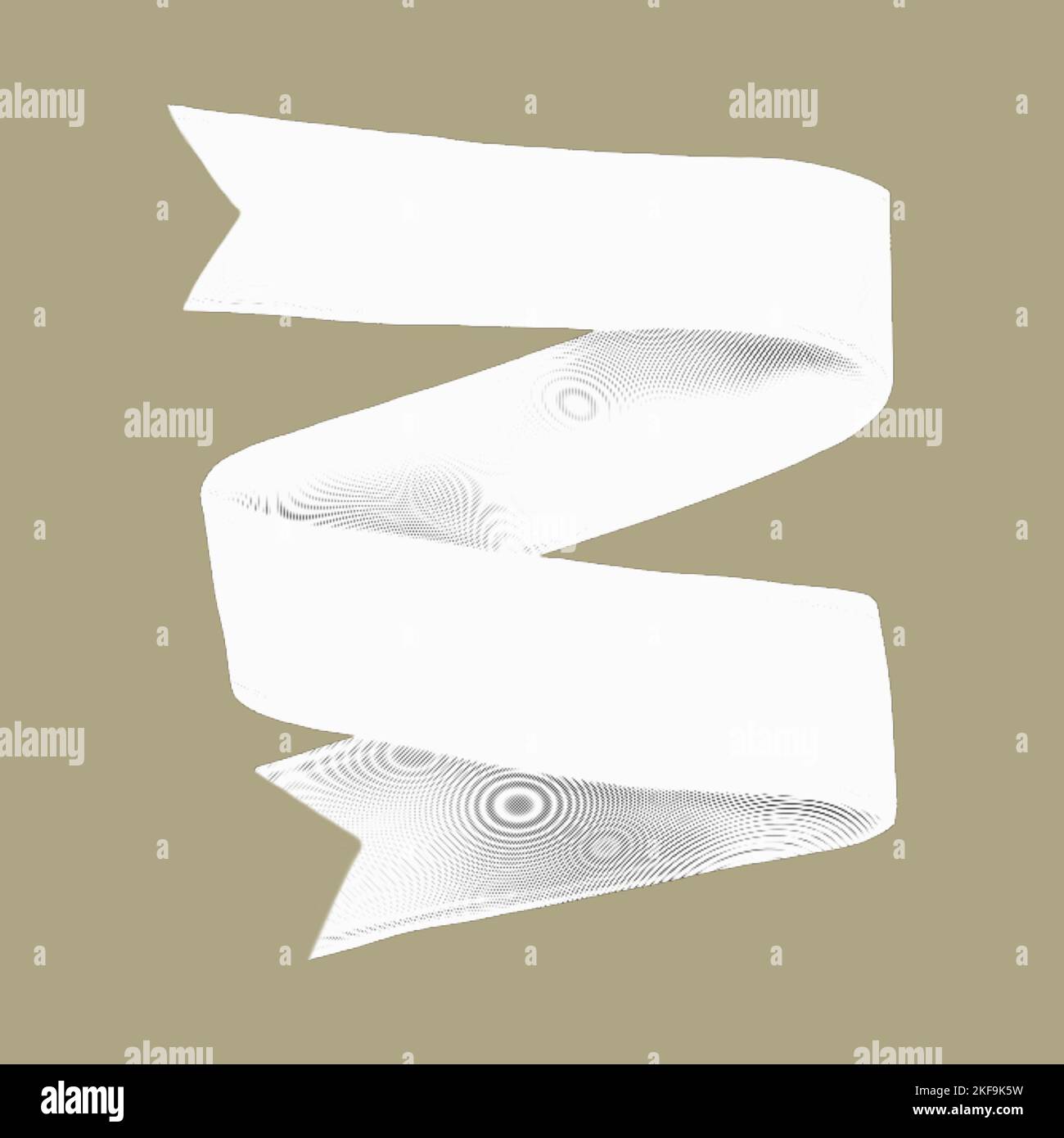 graphic engraving white ribbon. Realistic ribbon banner illustration ...