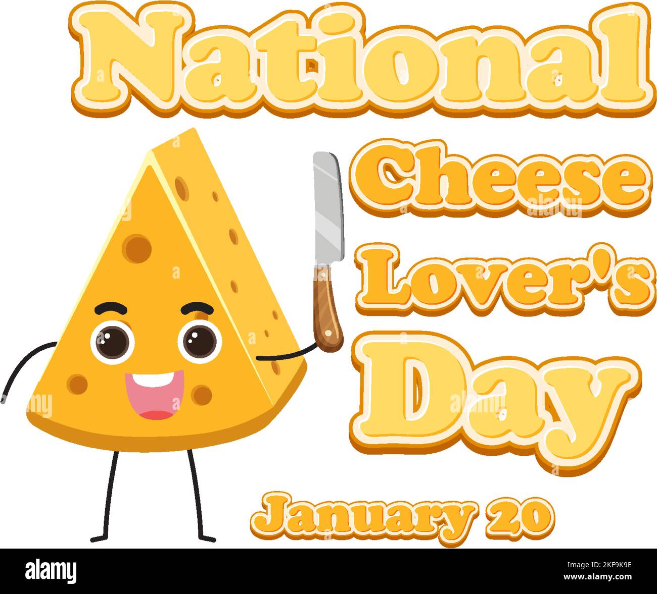 National cheese lovers day icon illustration Stock Vector Image & Art ...