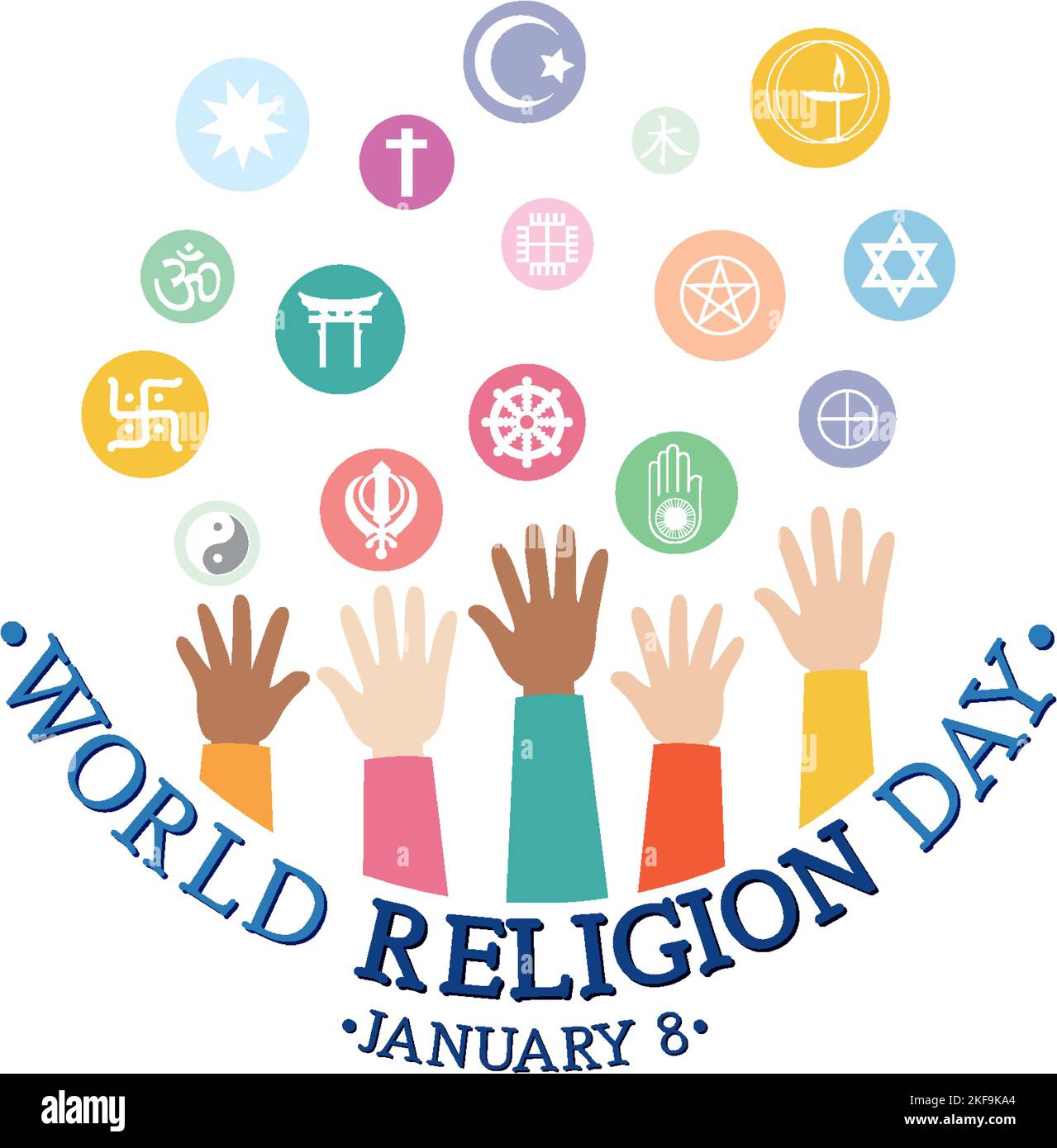 World Religion Day Banner Design illustration Stock Vector Image & Art ...