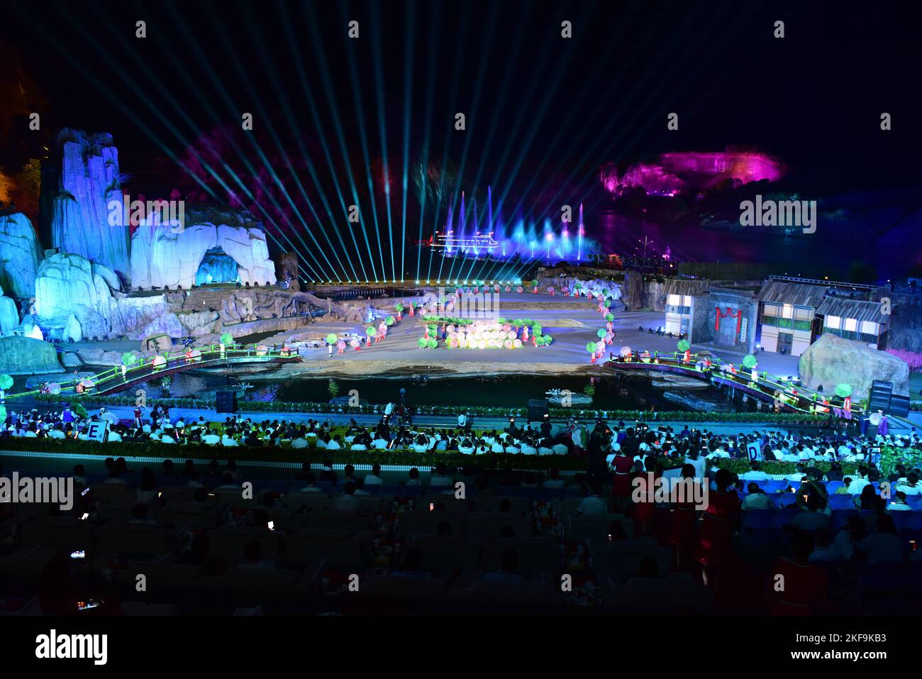 A large-scale Landscape Live Performance in Chenzhou City, central ...