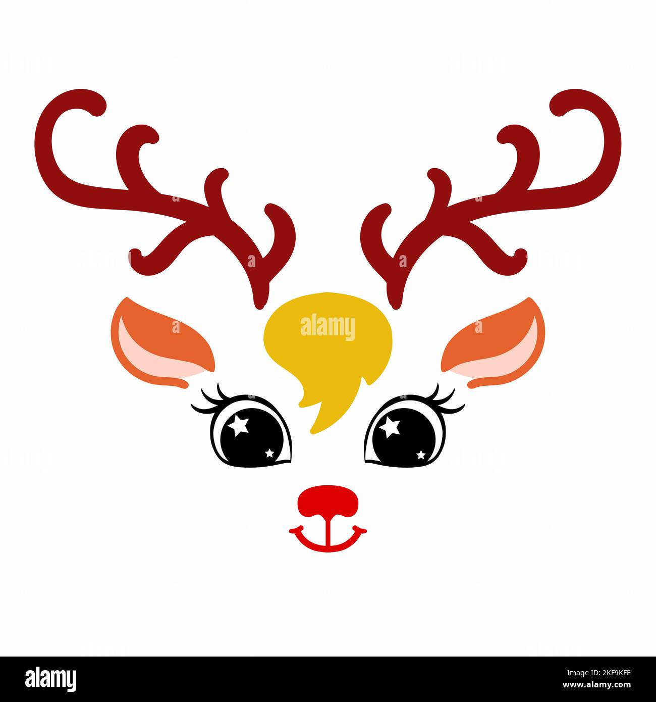 The muzzle of the northern deer from vector elements. Vector ...