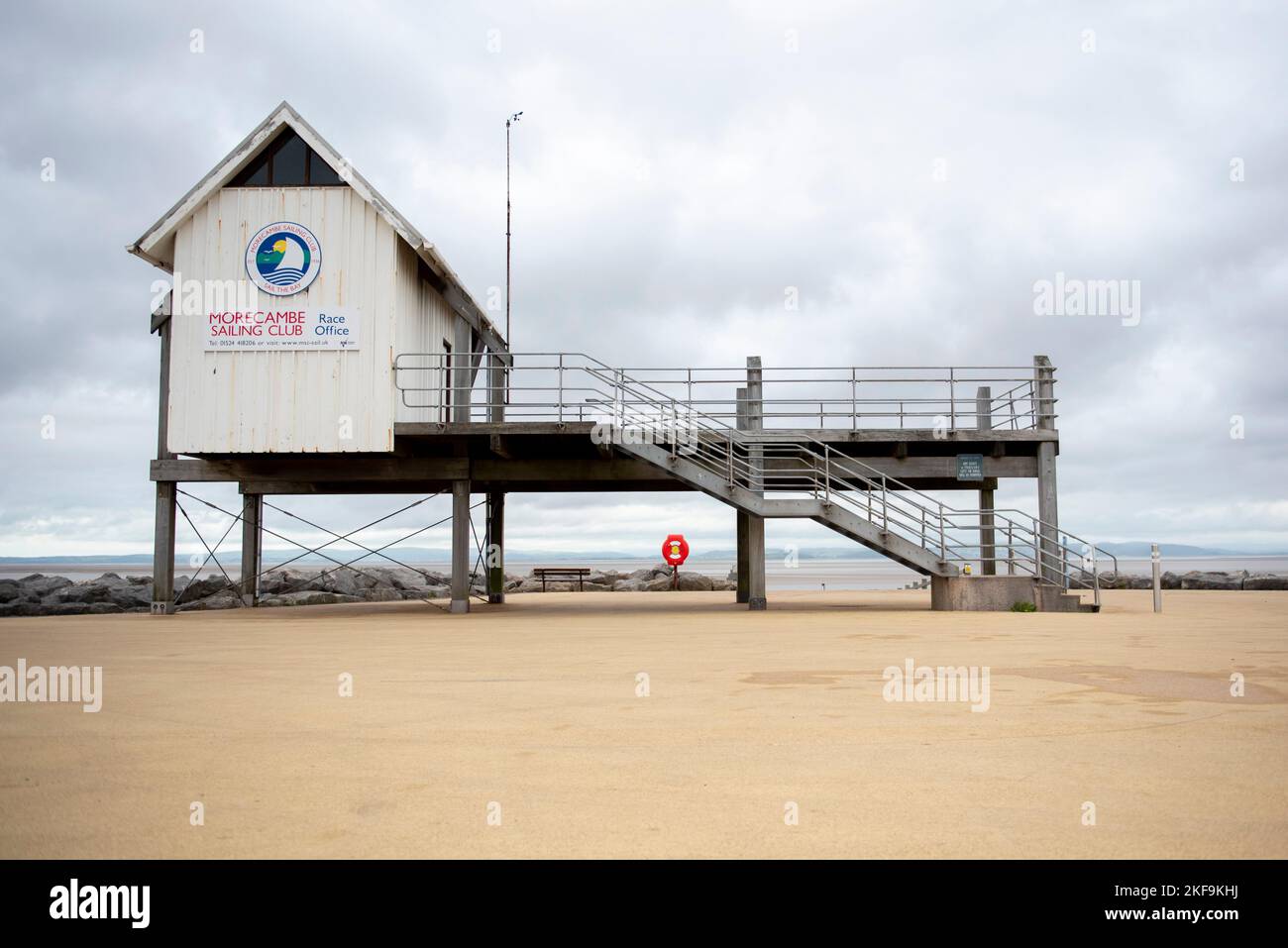 Morecambe Bay sailing club building on the seafront Stock Photo - Alamy