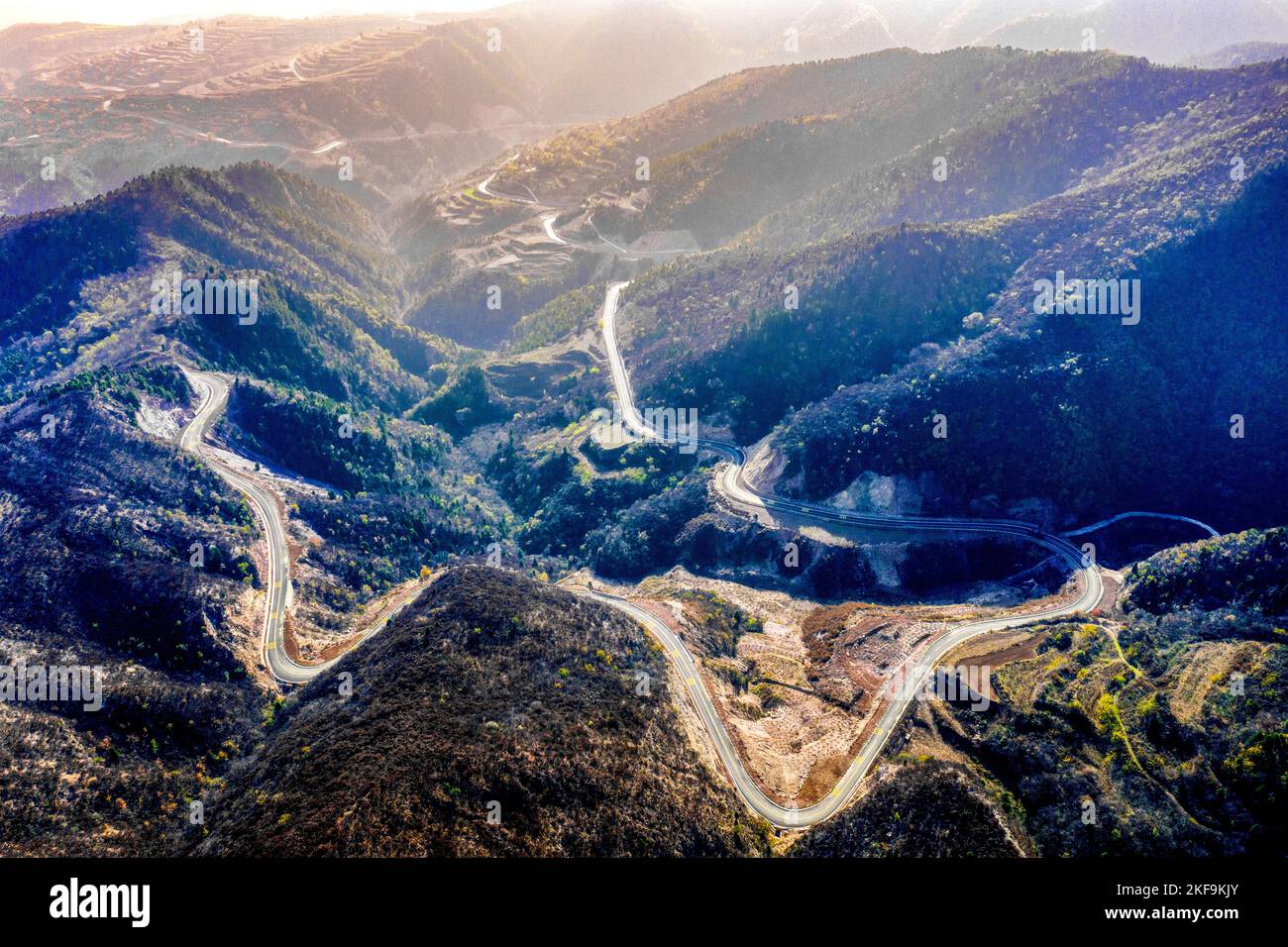 Aerial photos show the beautiful scenery of the No.1 tourist Highway of ...