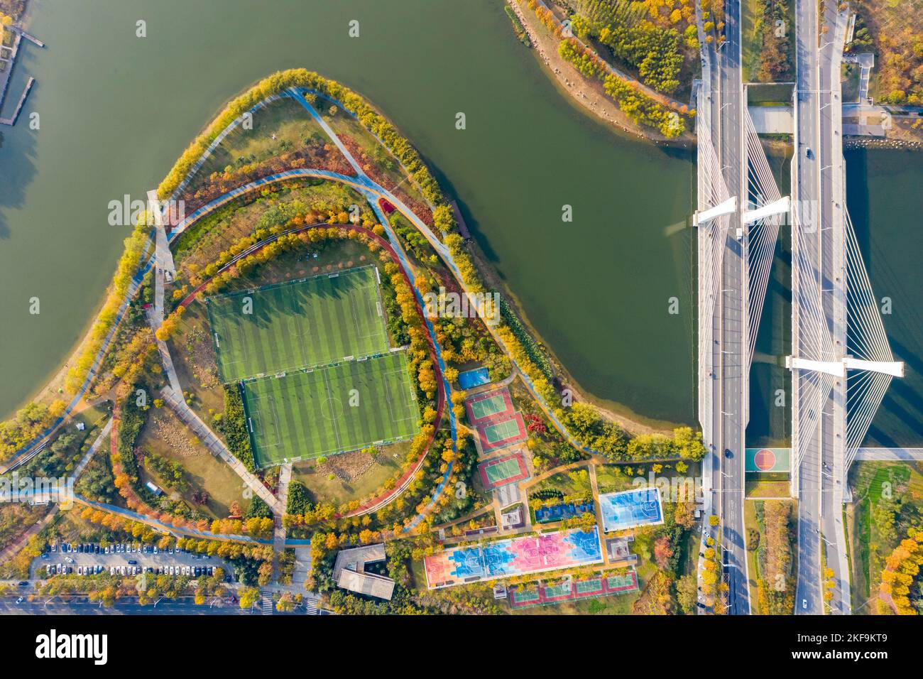 Aerial photo shows the most beautiful ballpark at West Canal Park in ...