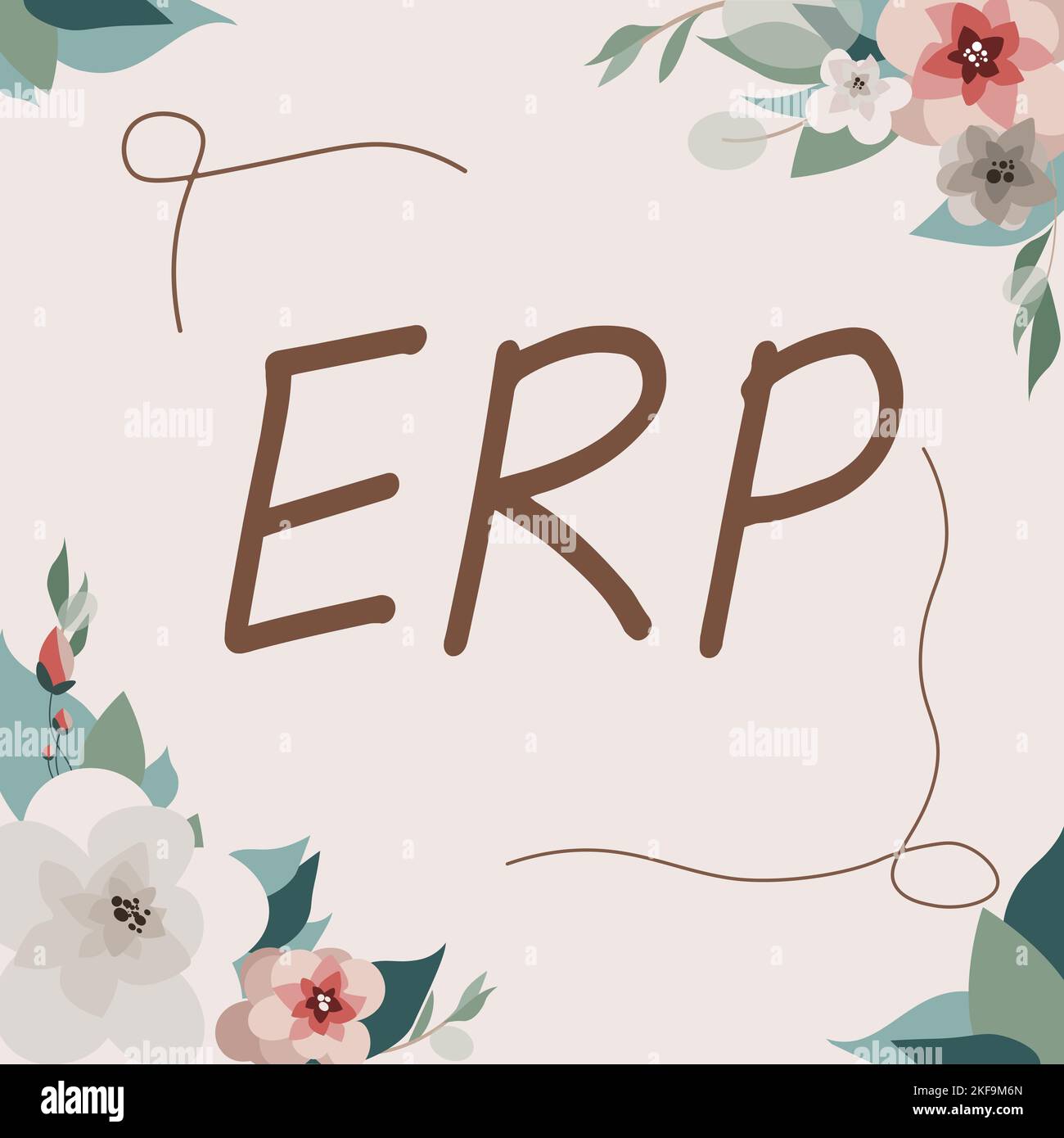 Text sign showing Erp. Business overview enterprise resource planning centralized database for ...