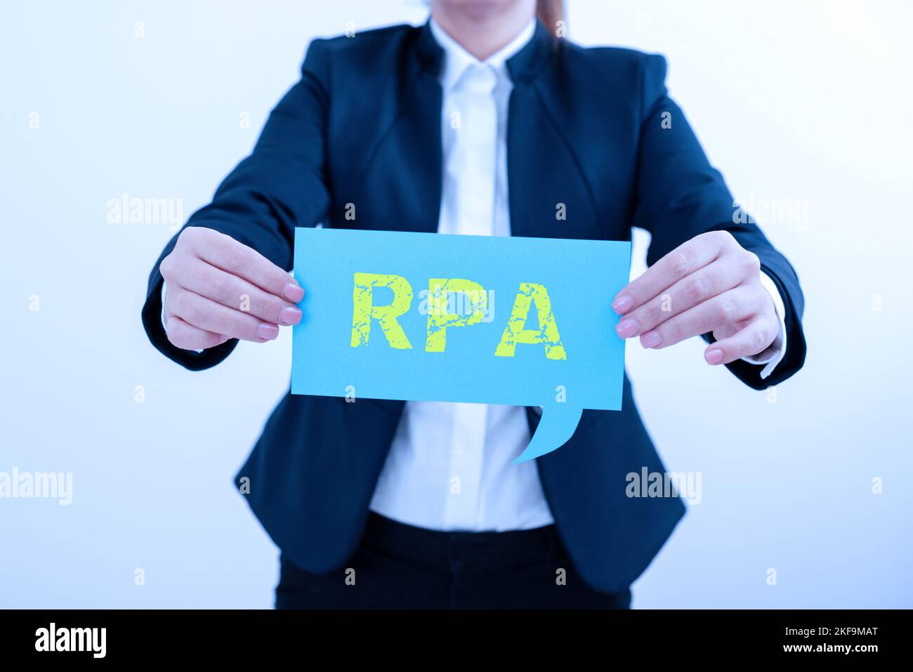 Sign displaying Rpa. Business concept robotic process automation form ...