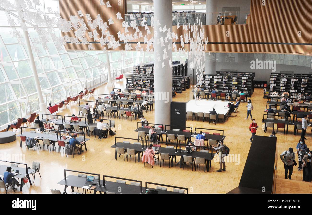 Shanghai Library (Pudong) with the largest single area in China has ...