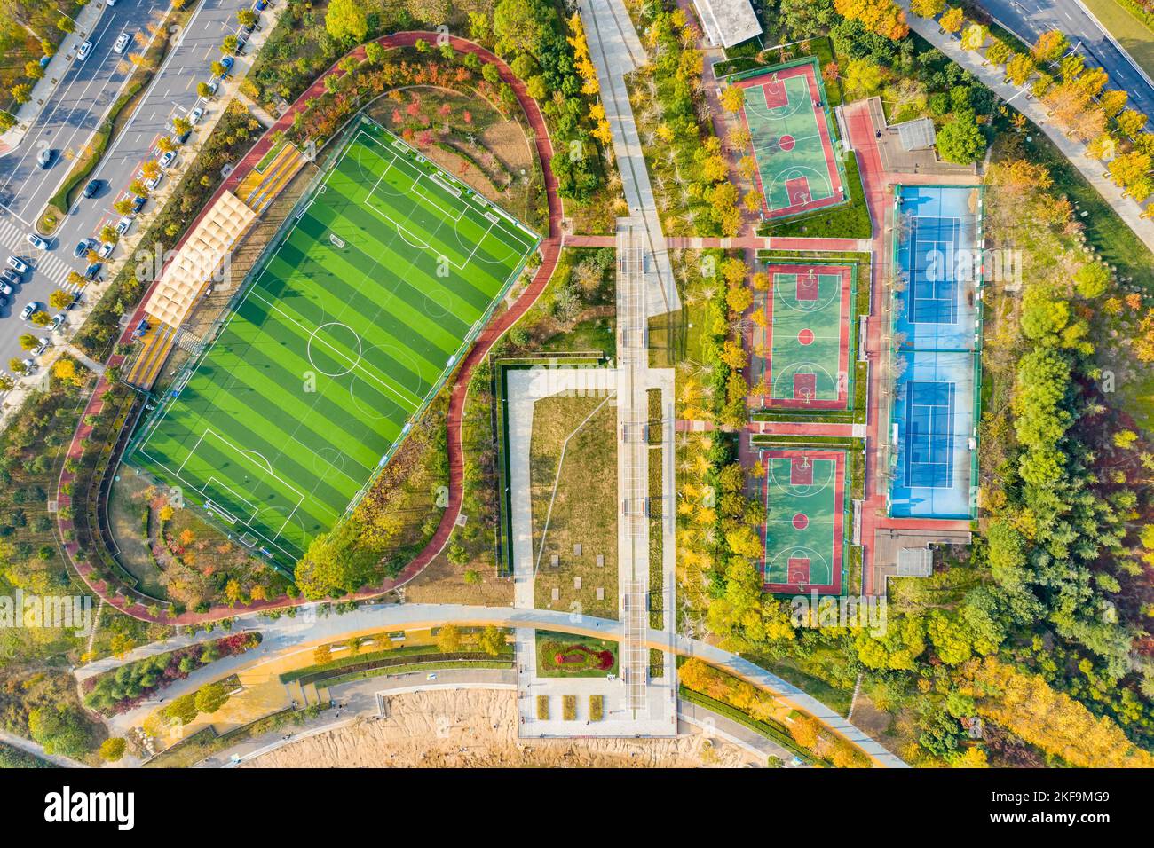 Aerial photo shows the most beautiful ballpark at West Canal Park in ...