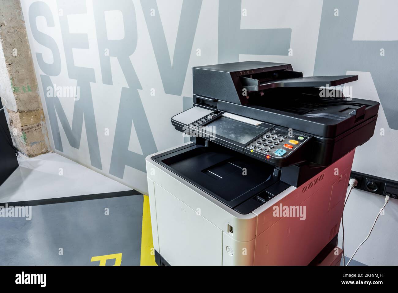 Multifunction printer equipment for scanning and copy paper in office ...