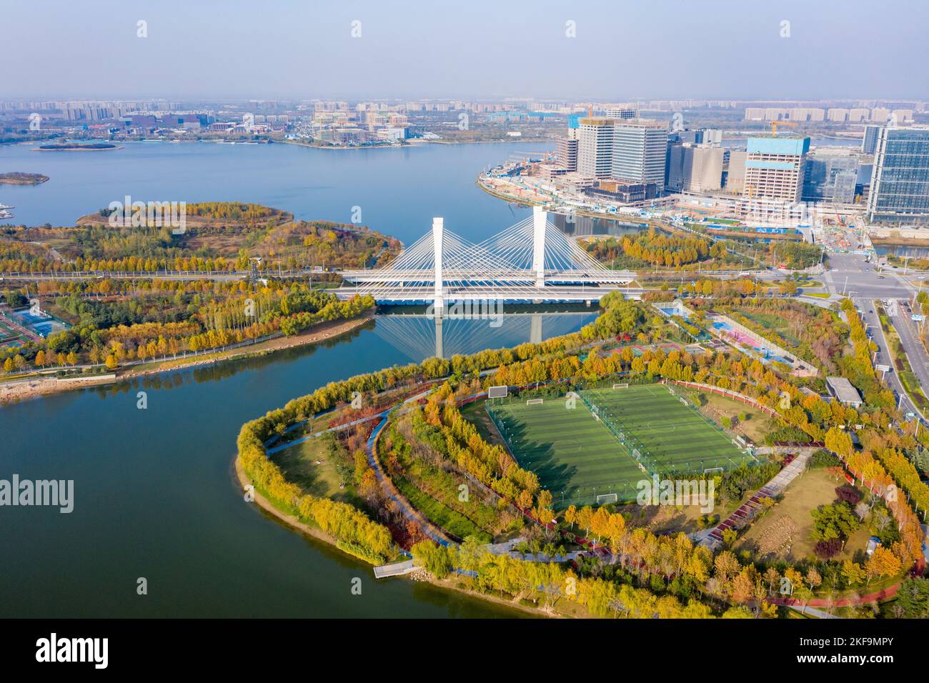 Aerial photo shows the most beautiful ballpark at West Canal Park in ...