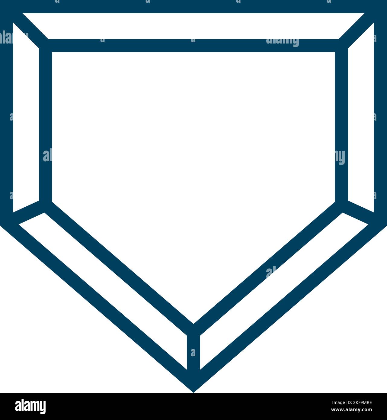 Baseball Home Plate Vector illustration. Silhouette. Playing. Home base ...