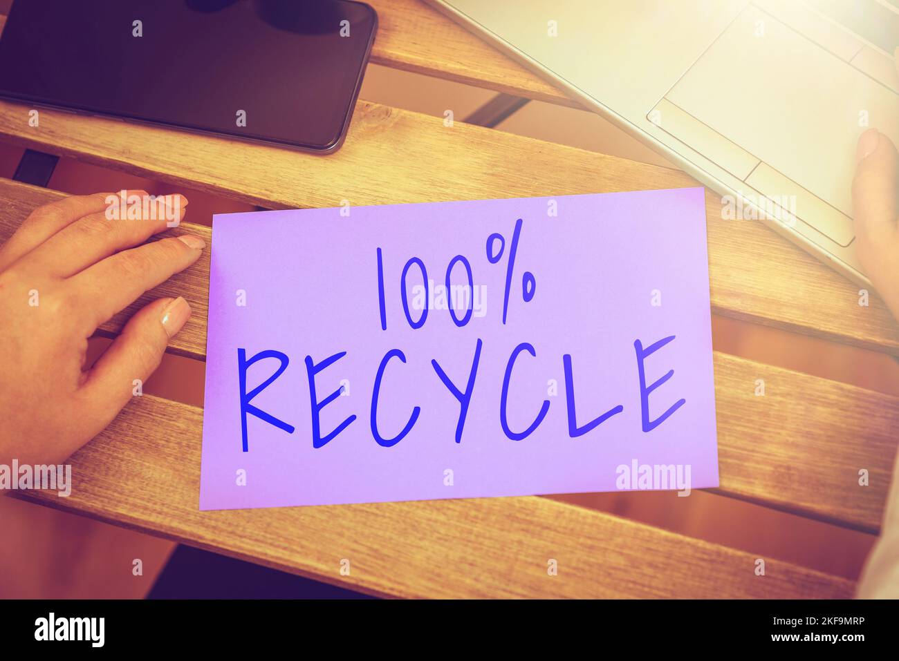 Handwriting text 100 Percent Recycle. Conceptual photo Set of ...