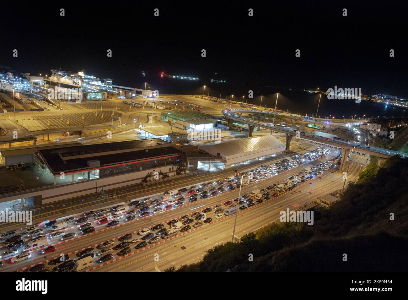 port of dover congestion Stock Photo - Alamy