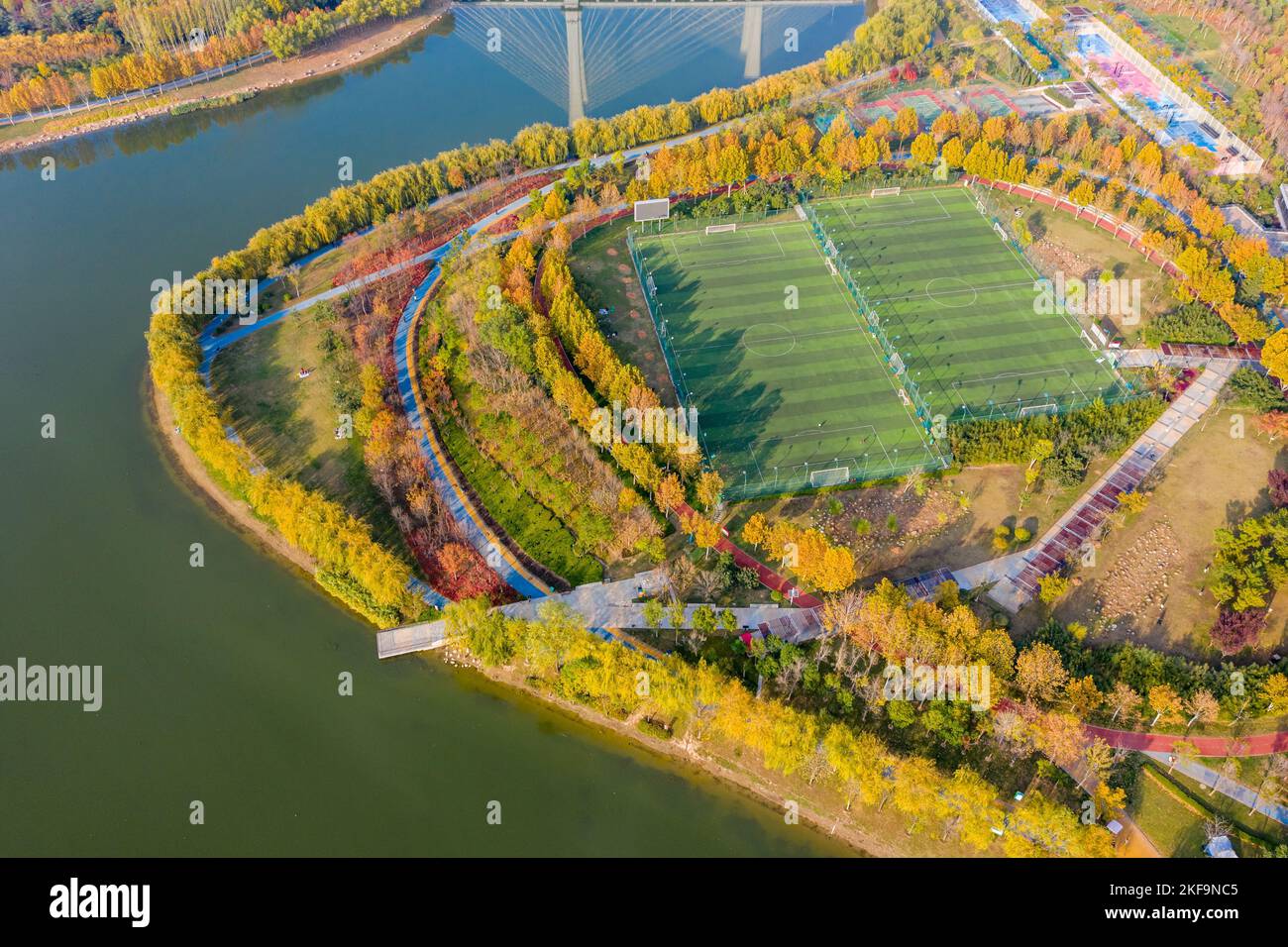 Aerial photo shows the most beautiful ballpark at West Canal Park in ...