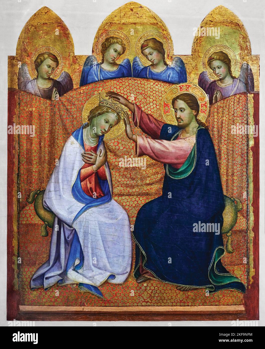 Incoronazione della Vergine e angeli - tempera e oro su tavola ...