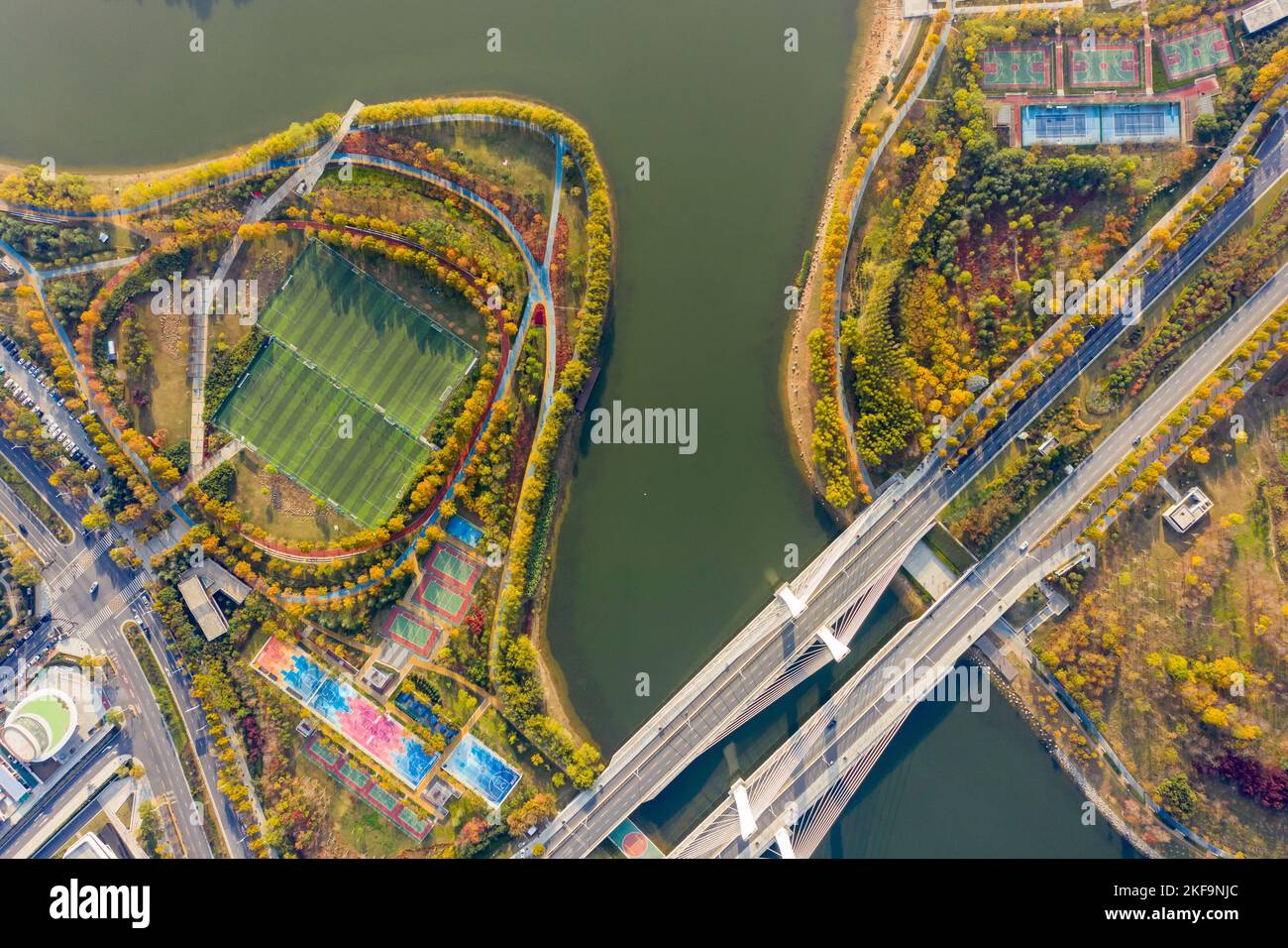 Aerial photo shows the most beautiful ballpark at West Canal Park in ...