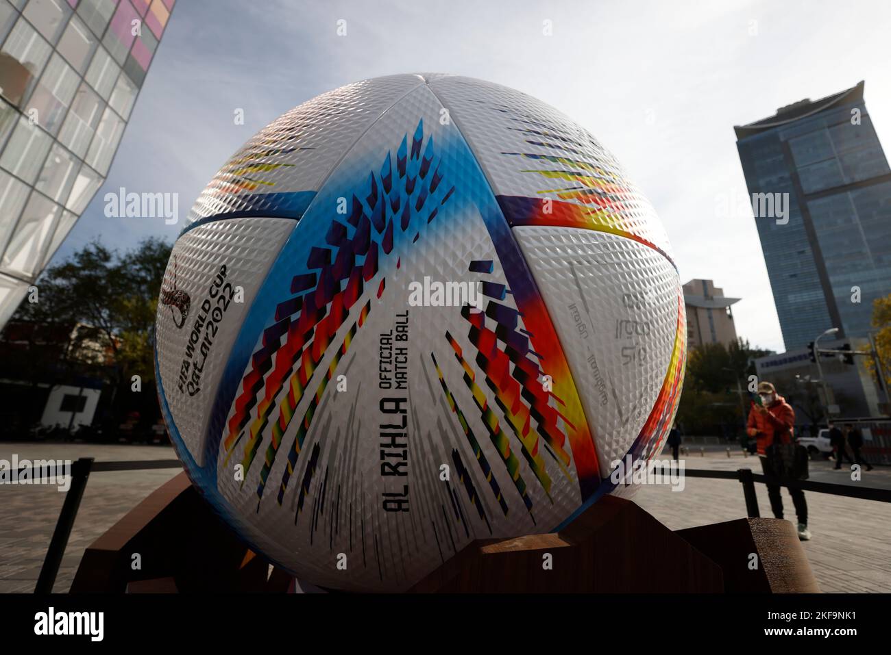 **CHINESE MAINLAND, HONG KONG, MACAU AND TAIWAN OUT** A giant football ...