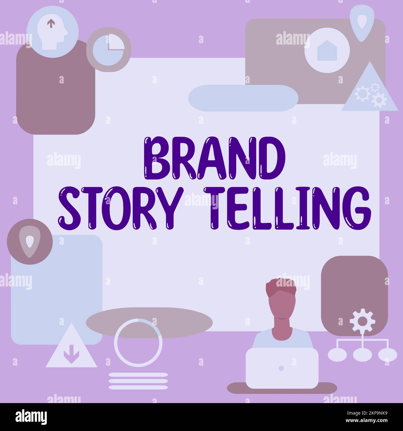 Text showing inspiration Brand Story Telling. Business idea Breathing ...