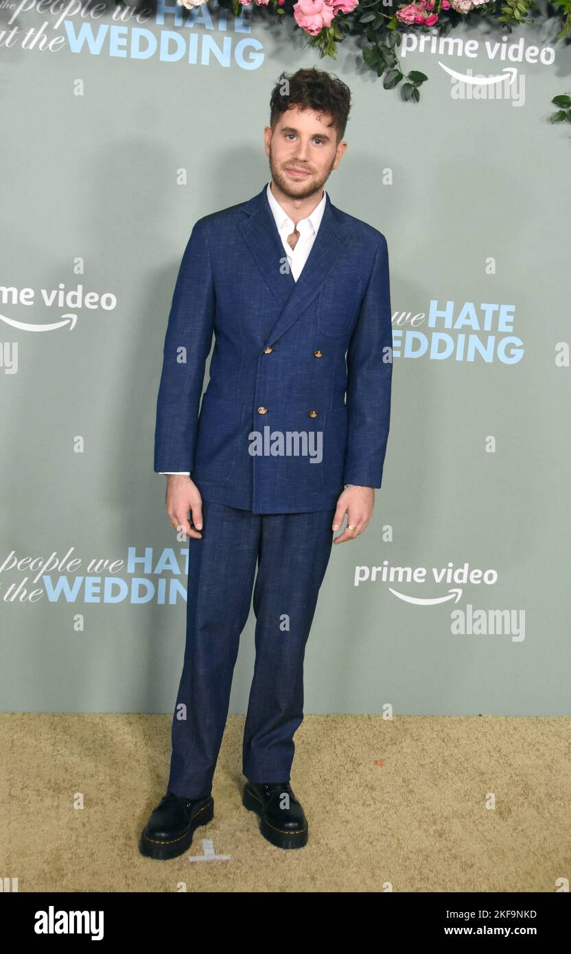 Los Angeles, California, USA 16th November 2022 Actor/singer Ben Platt ...