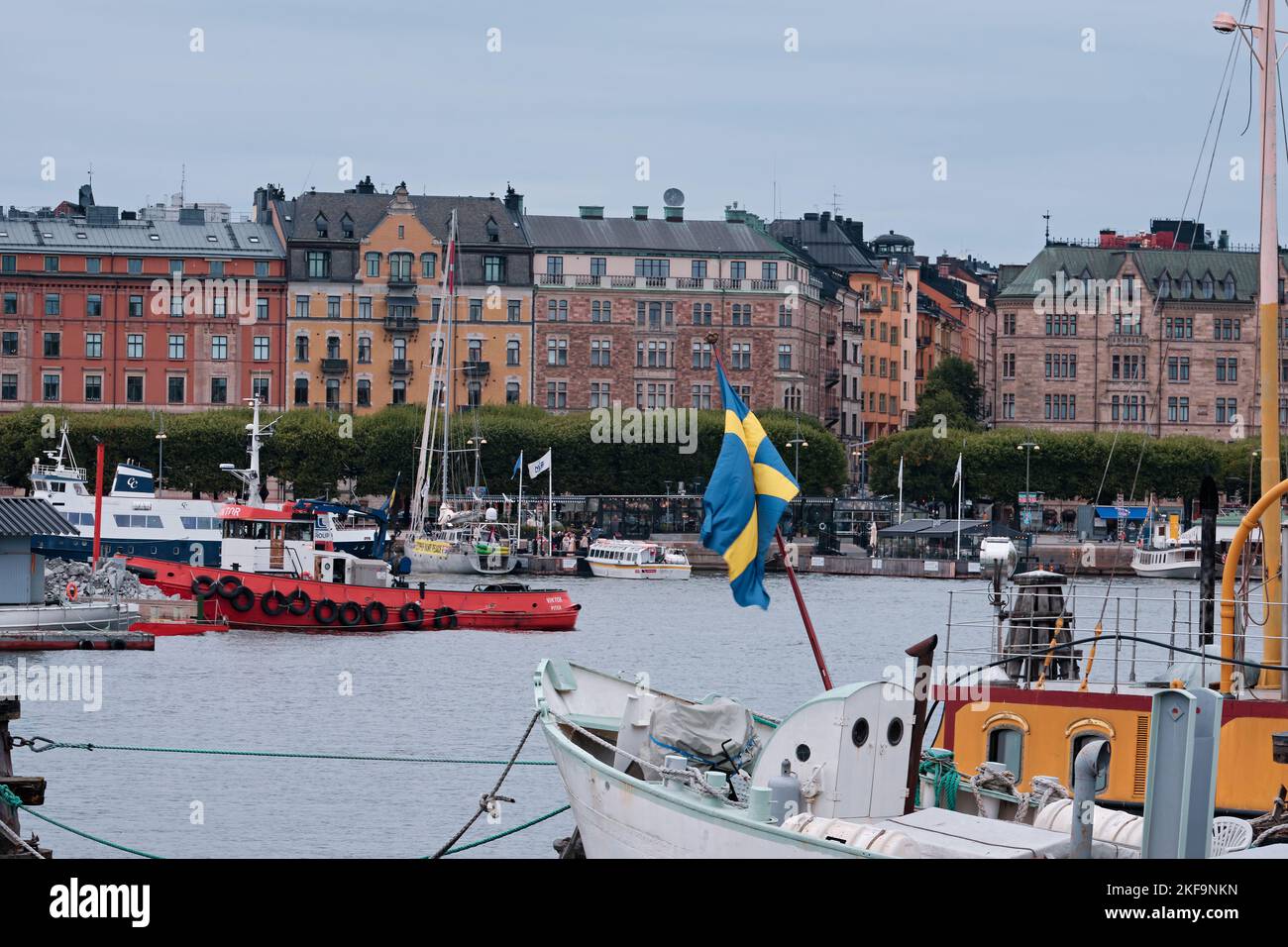 Stockholm, Sweden - Sept 2022: Waterfront colourful cityscape view ...