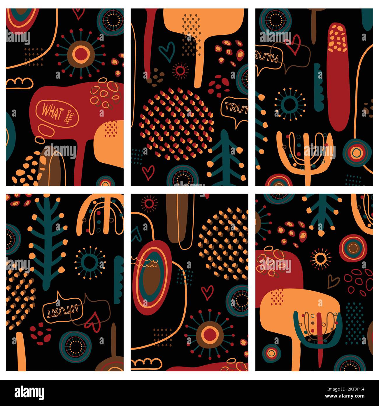 Abstract posters set line Cut Out Stock Images & Pictures - Alamy