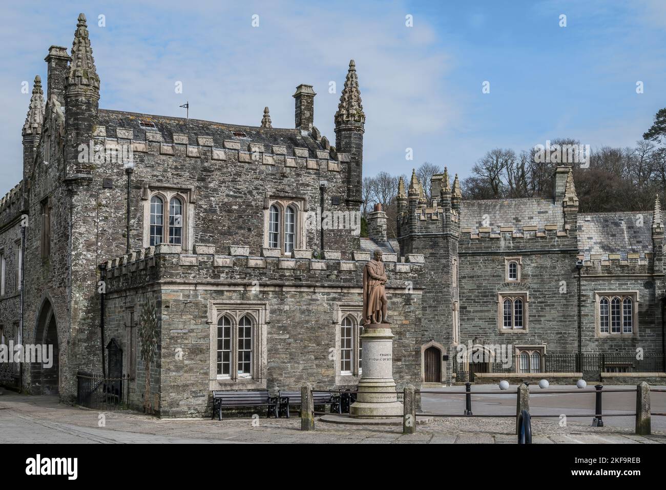 Historic market town of Tavistock old buildings in Devon Stock Photo ...