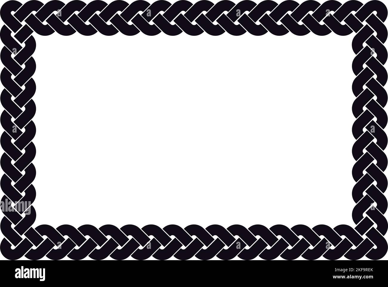 Linear border made with Celtic knots for use in designs for St. Patrick ...