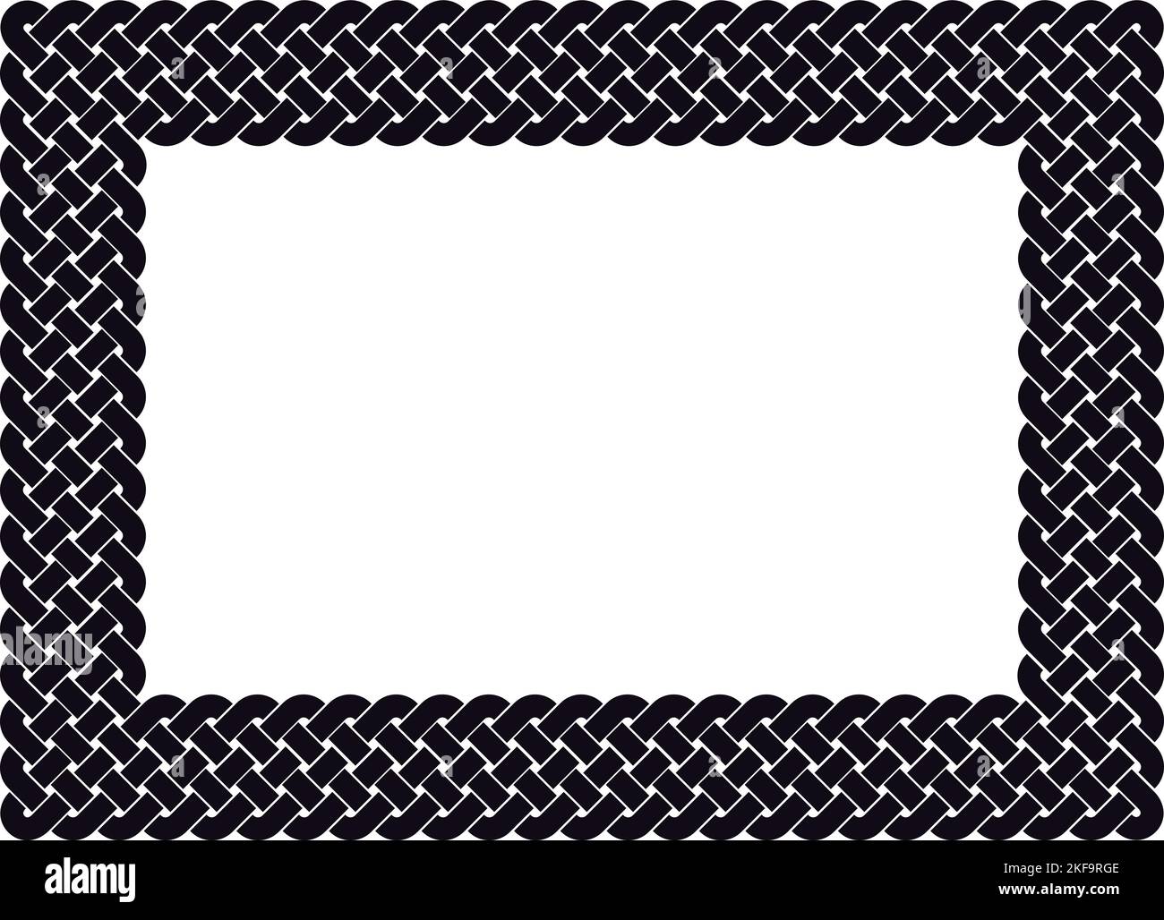 Linear border made with Celtic knots for use in designs for St. Patrick ...