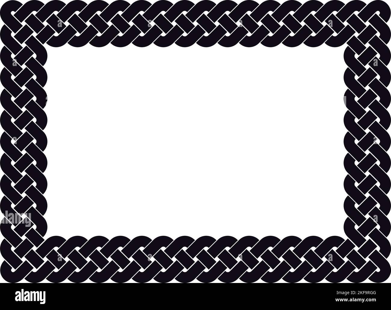 Linear border made with Celtic knots for use in designs for St. Patrick ...