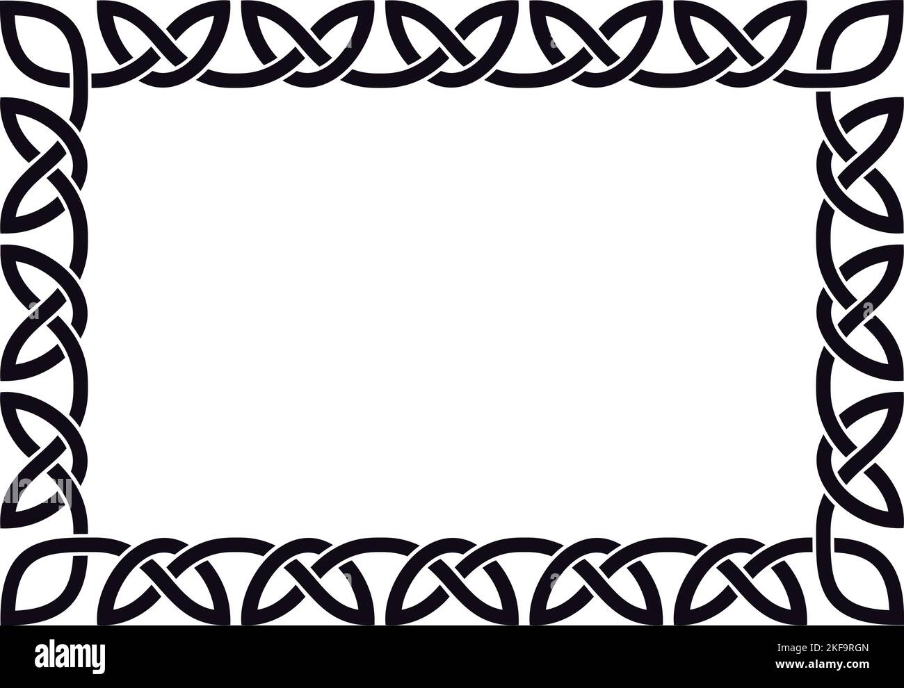 Linear border made with Celtic knots for use in designs for St. Patrick ...