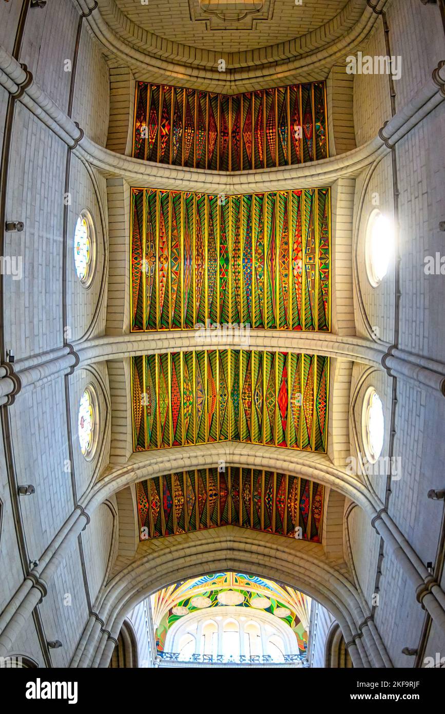 Interior architecture Almudena Cathedral in Madrid, Spain, 2022 Stock ...