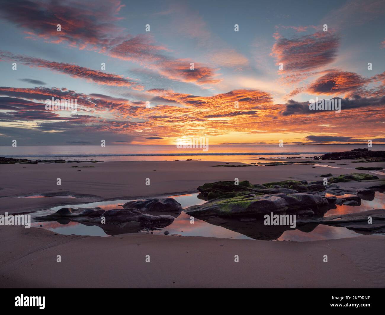 Sunrise at Embo beach, Sutherland, Scotland Stock Photo - Alamy