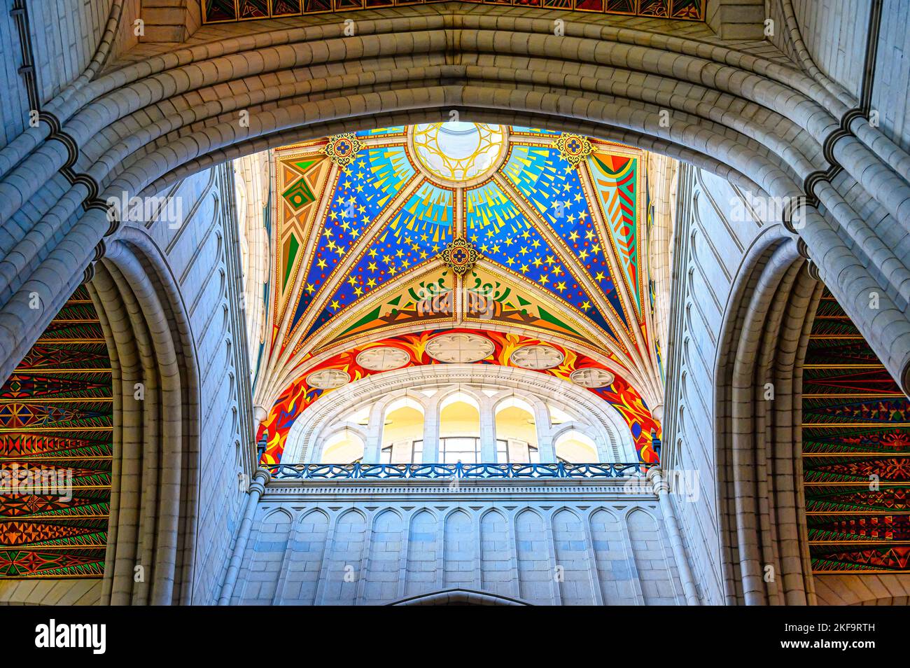 Interior architecture Almudena Cathedral in Madrid, Spain, 2022 Stock ...
