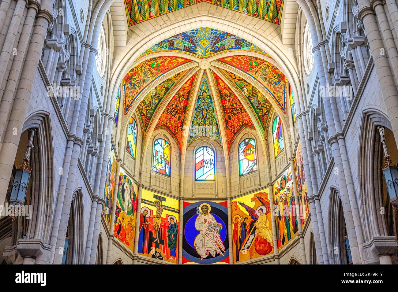 Interior architecture Almudena Cathedral in Madrid, Spain, 2022 Stock ...