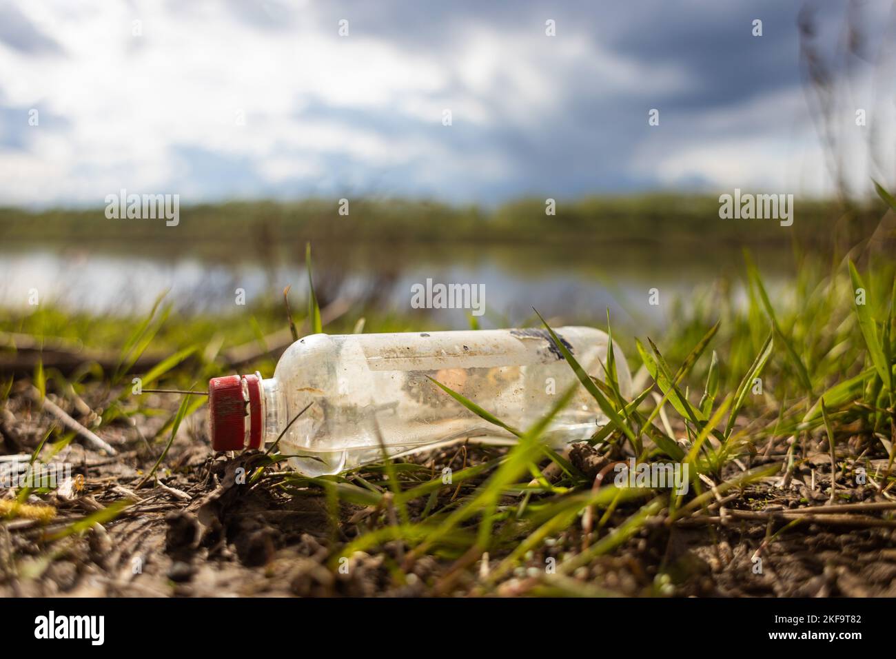 Abandoned garbage waste on nature. Environmental damage caused by human ...