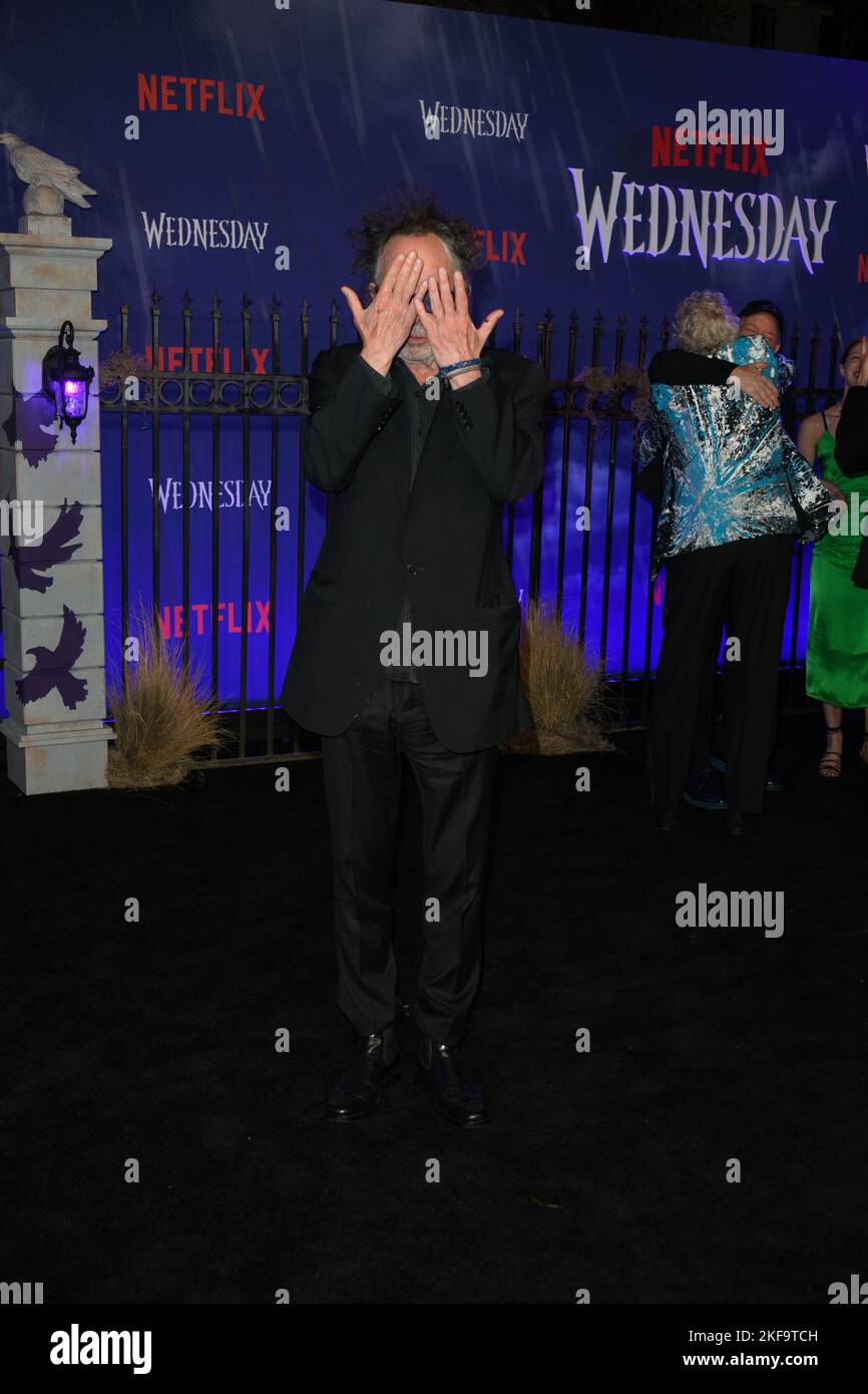 Los Angeles Premiere Of Netflix`s `Wednesday` TV Show. -PICTURED: Tim ...