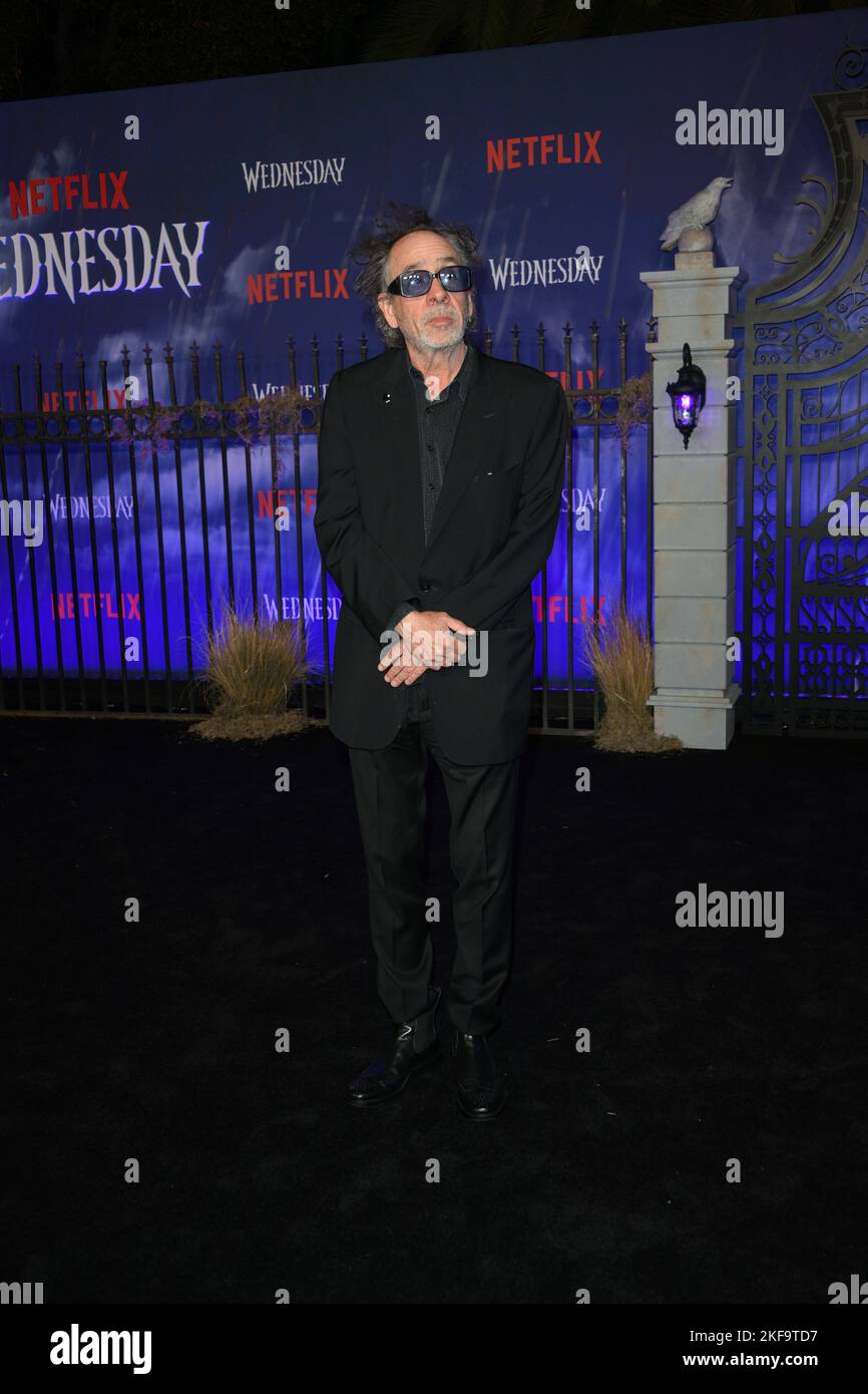 Los Angeles Premiere Of Netflix`s `Wednesday` TV Show. -PICTURED: Tim ...